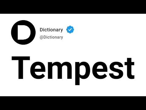 Tempest Meaning In English
