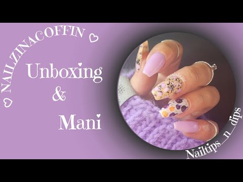 Dip Powder Nails/ Nailzinacoffin October bundle/unboxing/mani/press ons