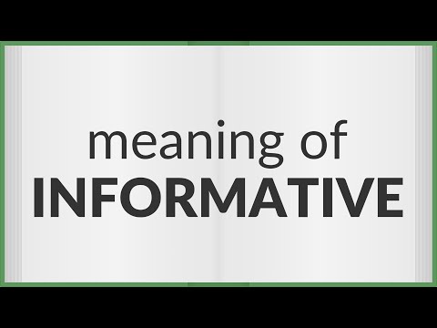 Informative | meaning of Informative