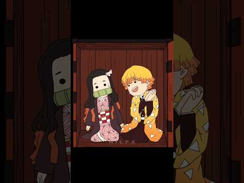 What is Zenitsu doing in Nezuko's box?😂🤫 #demonslayer #anime #kimitsunoyaiba #nezuko