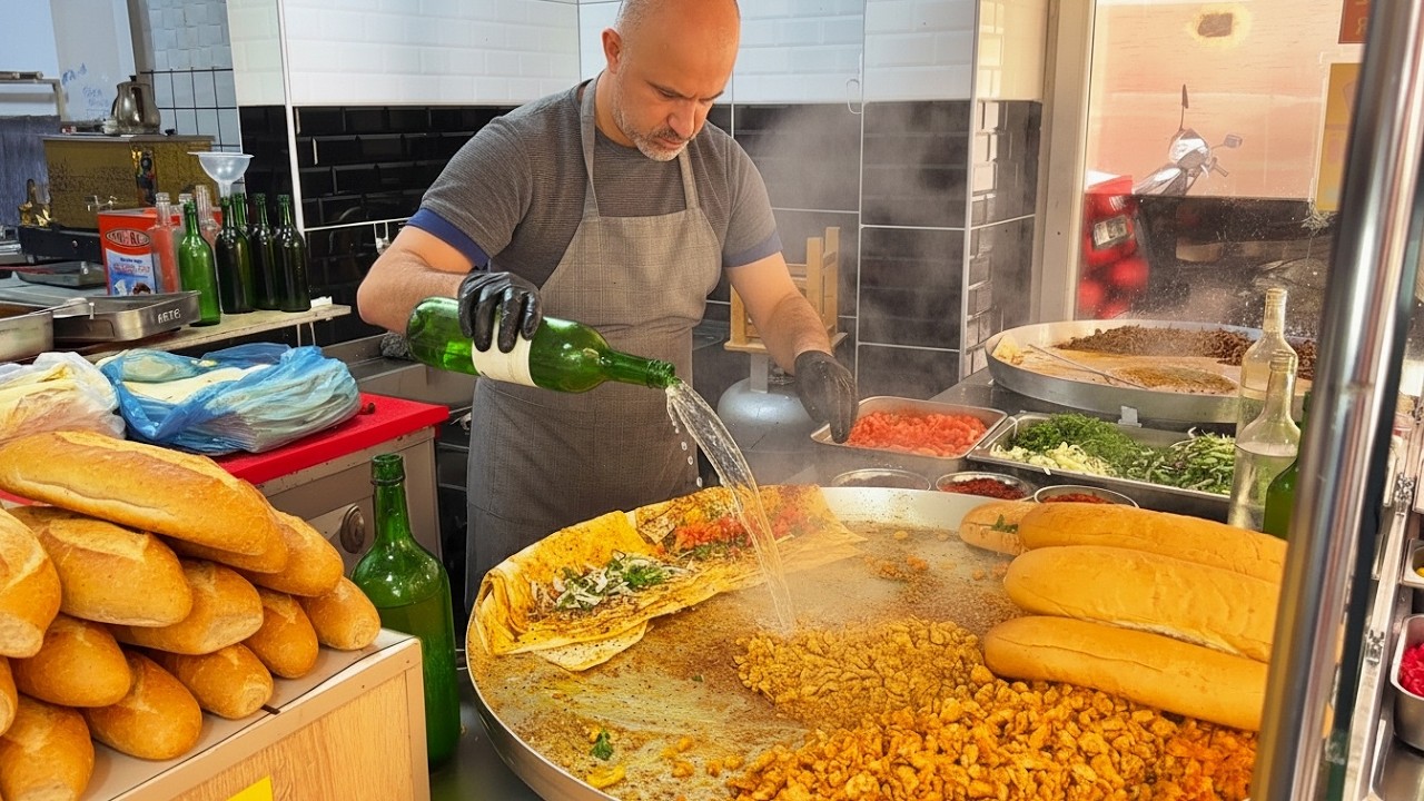 This Master Chef Makes 500 Dürüm a Day All by Himself - Incredible Street Foods