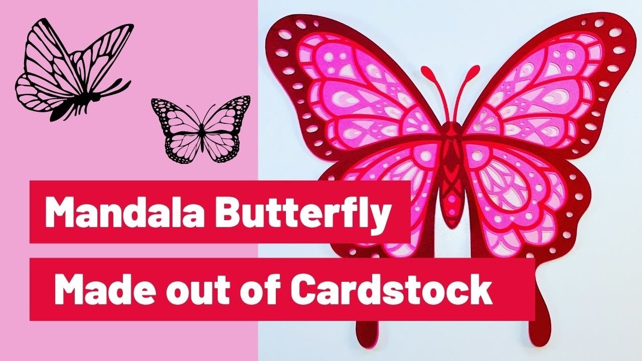 Beautiful Butterfly Mandala Cricut Tutorial.