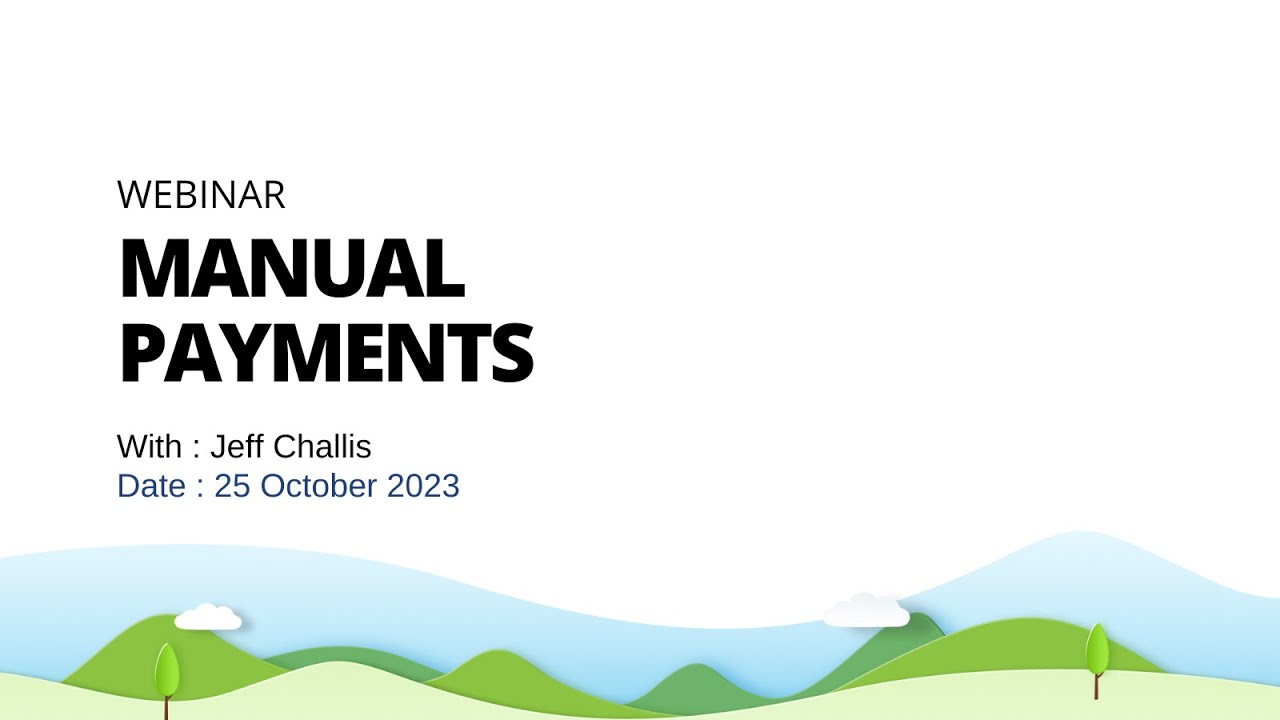 Manual Payments webinar
