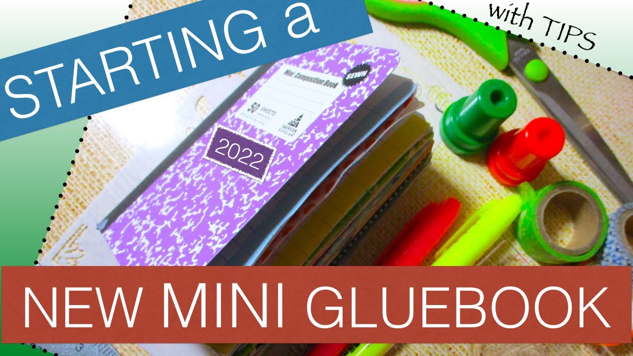 📕GLUE Book Collage Tutorial: Beginner TIPS Starting a Mini Composition Notebook #Gluebook #gluebooks