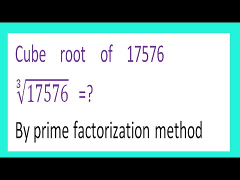 Cube root of 17576 ∛17576 =?By prime factorization method