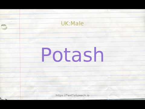 How to pronounce potash