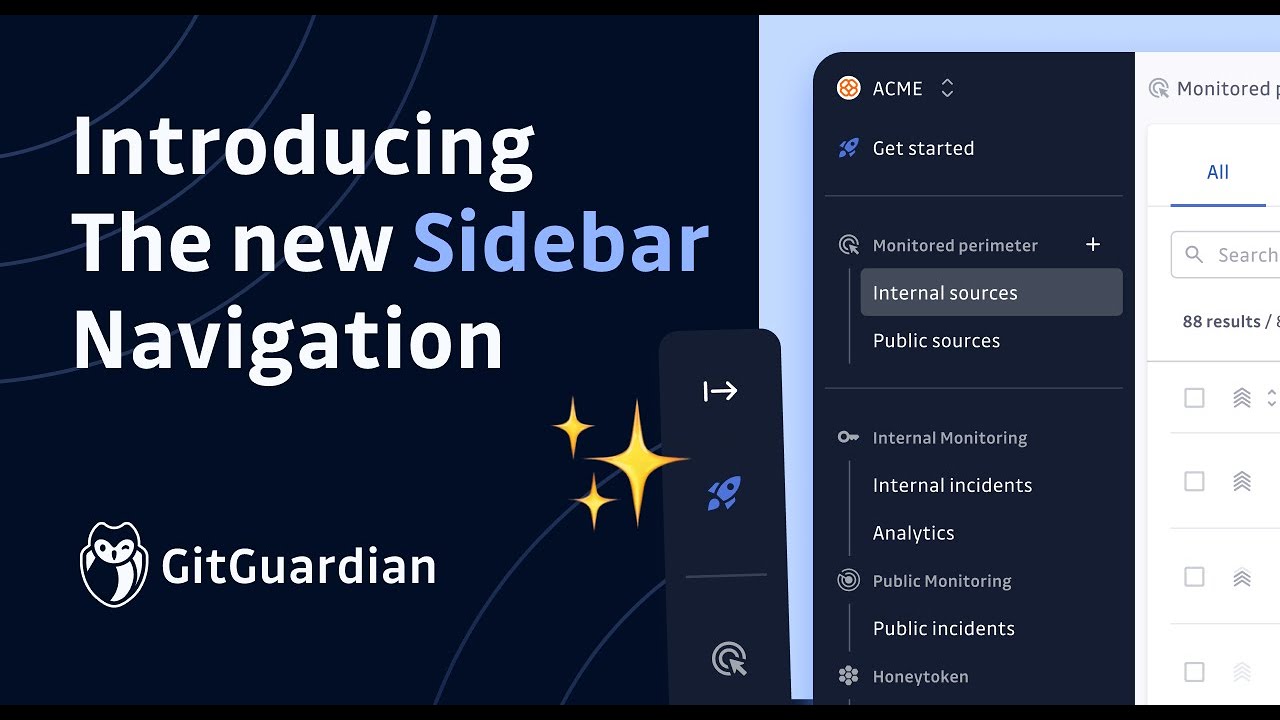 Introducing The New GitGuardian Workspace Sidebar Navigation