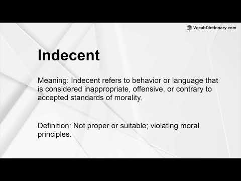 Indecent Meaning
