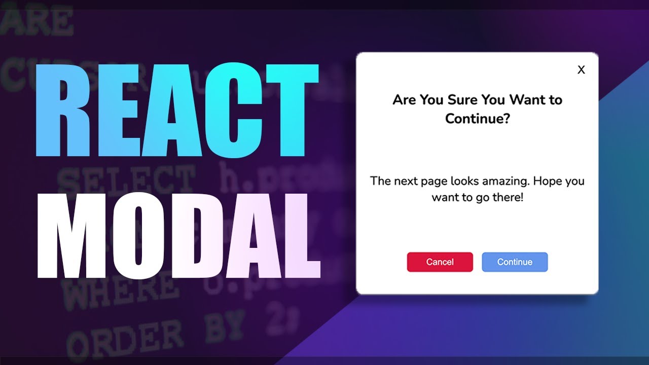 Modal in ReactJS - Code a React Modal Tutorial using Hooks