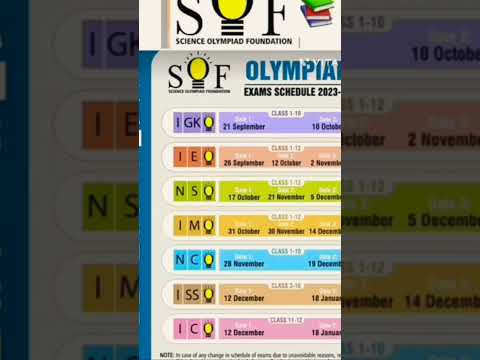 Olympiad exam schedule 23-2024 | #olympiad #igko #ieo #nso #imo #nco #isso