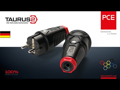 PCE 0511-SR | Taurus2 Gummistecker schwarz/rot 16A IP54 | Schäcke