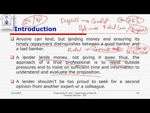 Canon/Principles of Lending & The Lending Assesment Models