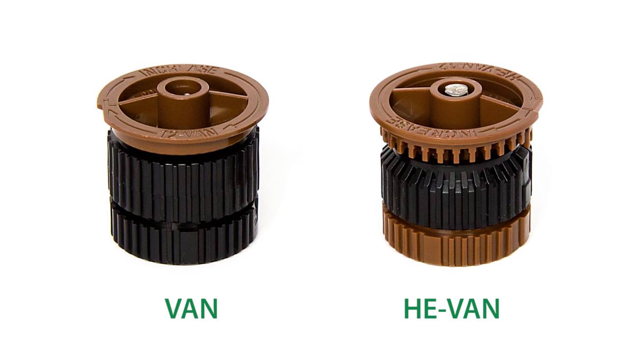 Rain Bird VAN vs HE-VAN Variable Arc Spray Nozzles