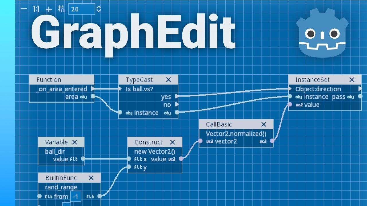 Using GraphEdit and GraphNode to create flow charts