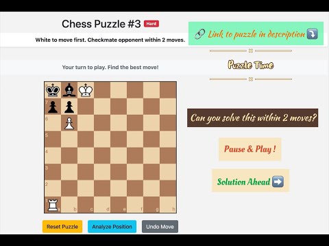 Chess Puzzle # 3 | White to move | Check mate in 2 moves | OnlineQuickTool