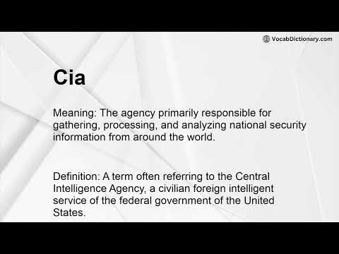 Cia Meaning