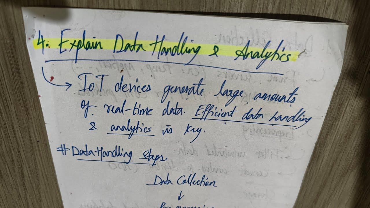 DATA HANDLING & DATA ANALYTICS in IoT EXPLAINED ✅ #IoT 