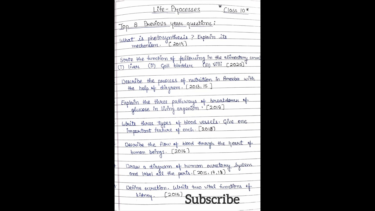 Class 10 Life processes important question/previous year question science #short #class10