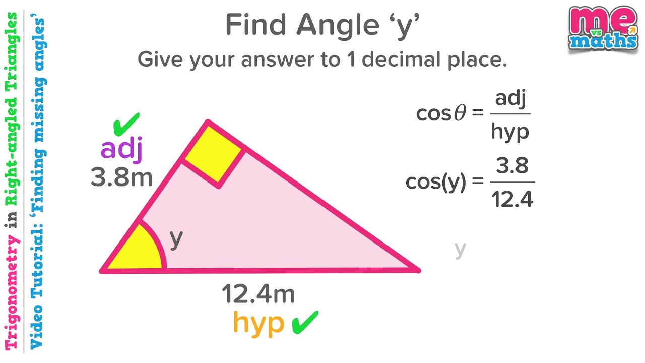 Finding Angles - Trigonometry in Right-angled Triangles - Tutorial / Revision (4/5)