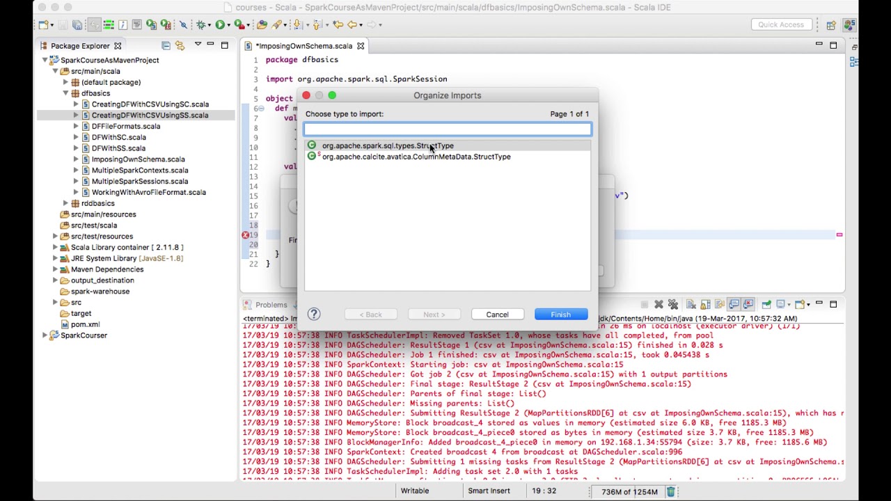 Applying Own Schema to the DataFrame