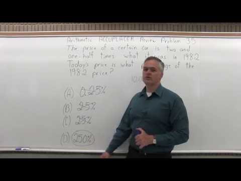ACCUPLACER REview: Arithmetic Problem 35 - Mathematics with Dan Avedikian