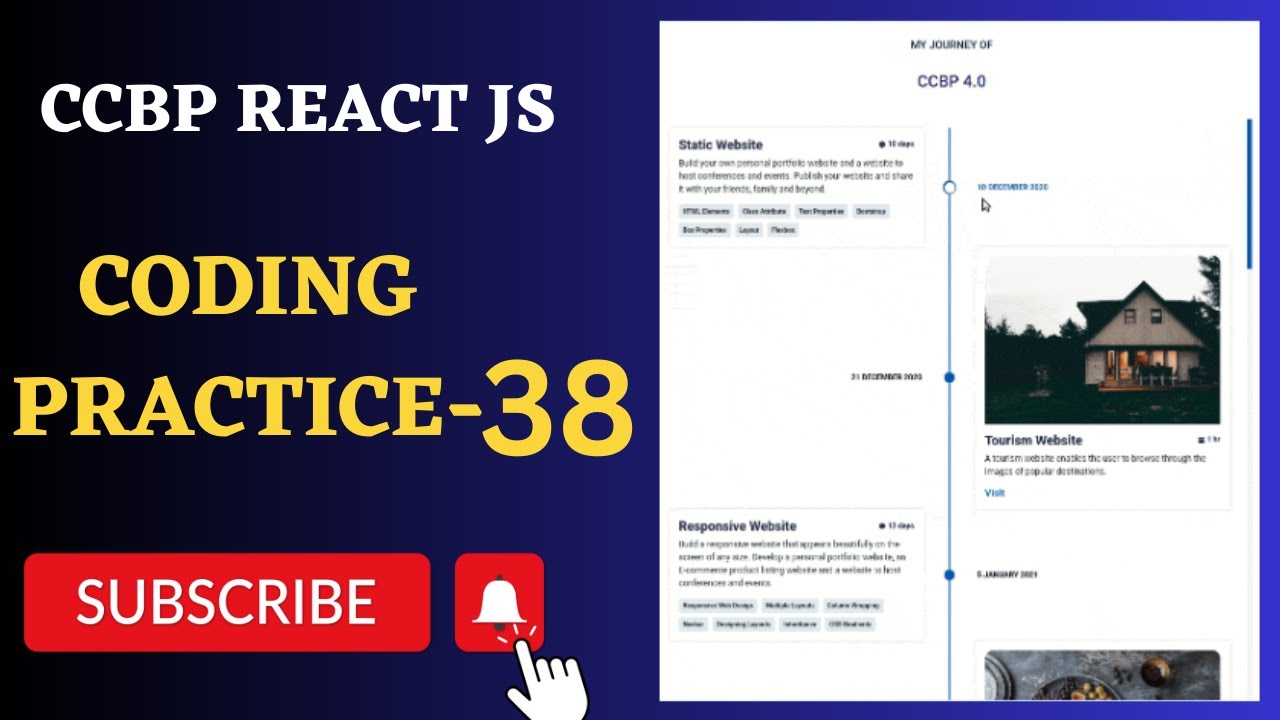 CCBP Timeline | Coding Practice 38 | REACT JS | NxtWave | CCBP 4.0