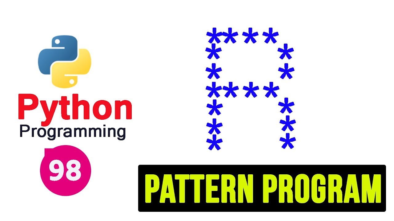 Python Pattern Programs - Printing Stars in  R Shape