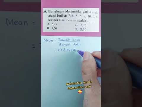 cara menentukan rata-rata data tunggal // mencari mean #fyp #matematikamudah #matematikaasyik #guru