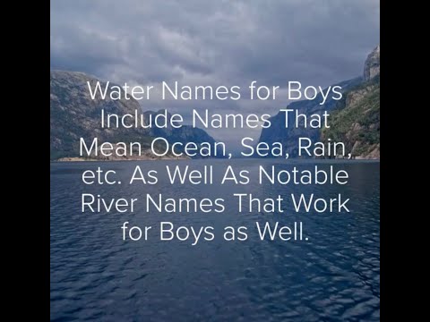 Water Names for Baby Boys