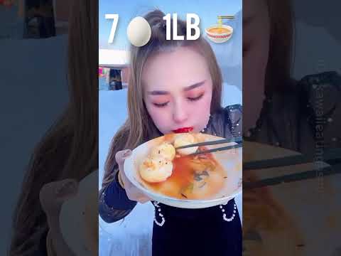 Eating Challenge ( 7 eggs and 1 lb noodles in 10 seconds ) | #asmr #food #shorts