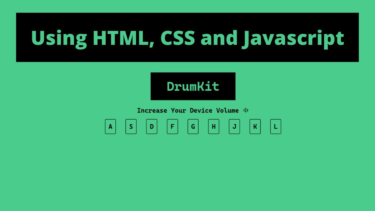 How to make drumkit  using HTML , CSS and Javascripts | Tutorial for beginners.