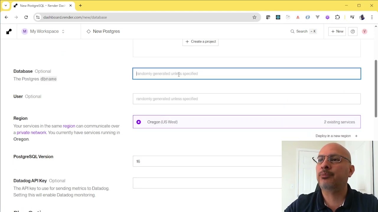 Postgres Database hosted in Render.com