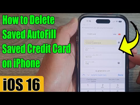 iOS 16: How to Delete Saved AutoFill Saved Credit Card on iPhone