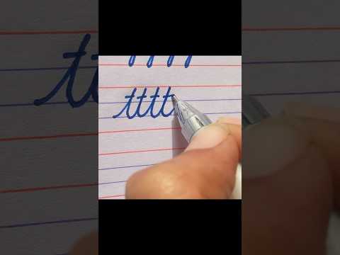 Learn how to write small letter "t" in cursive| Cursive writing practice #creativehandwording
