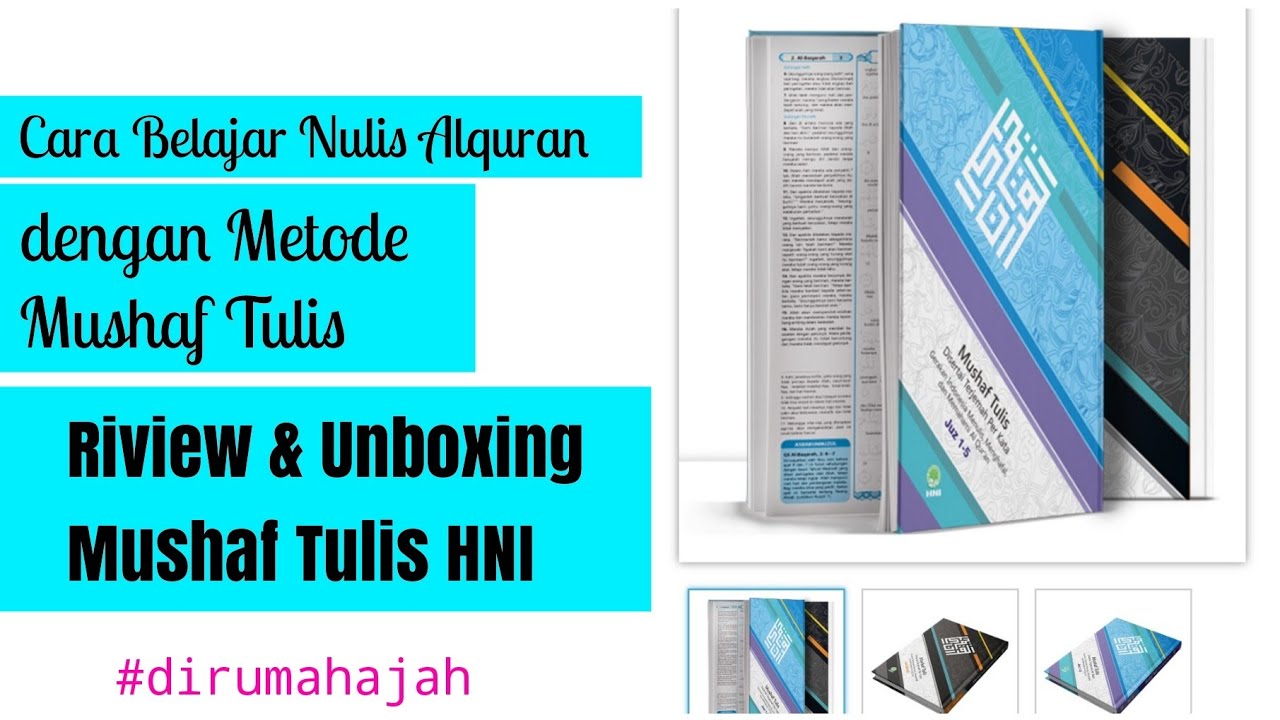Belajar Nulis Al Quran dengan Mushaf Tulis | unboxing Mushaf Tulis HNI -Shopee Haul