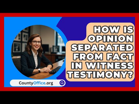 How Is Opinion Separated From Fact In Witness Testimony? - CountyOffice.org