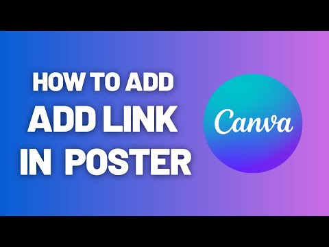 How to add a link in Canva poster