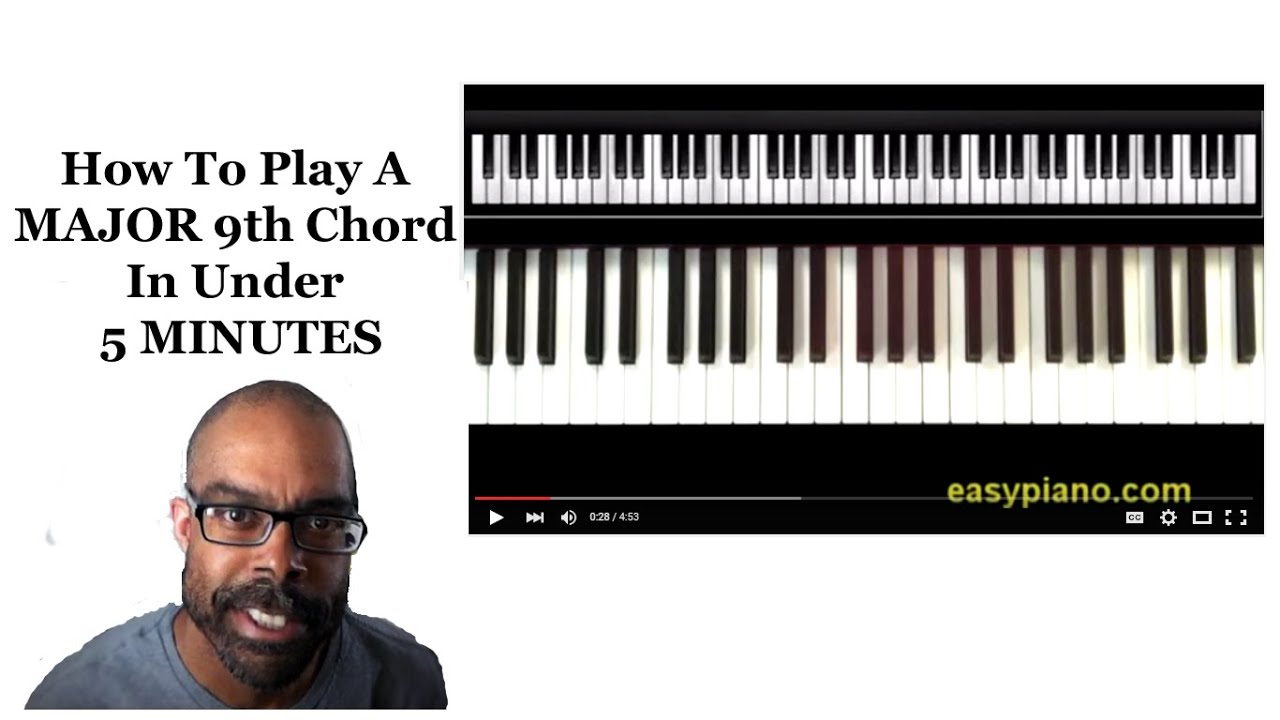 Free Piano Lesson - How To Play The Major 9th Chord