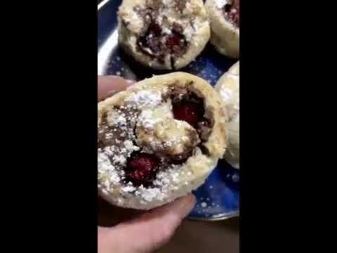 Nutella Raspberry STUFFED Homemade Biscuits!