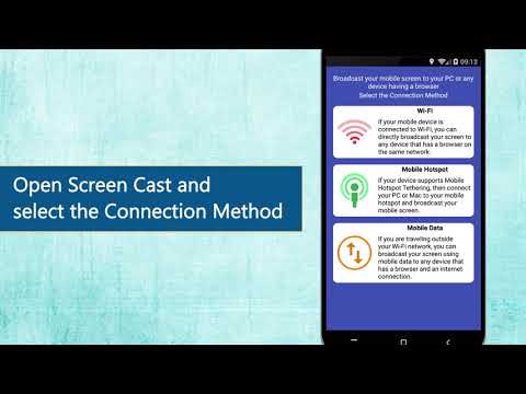Screen Cast - View Mobile on PC