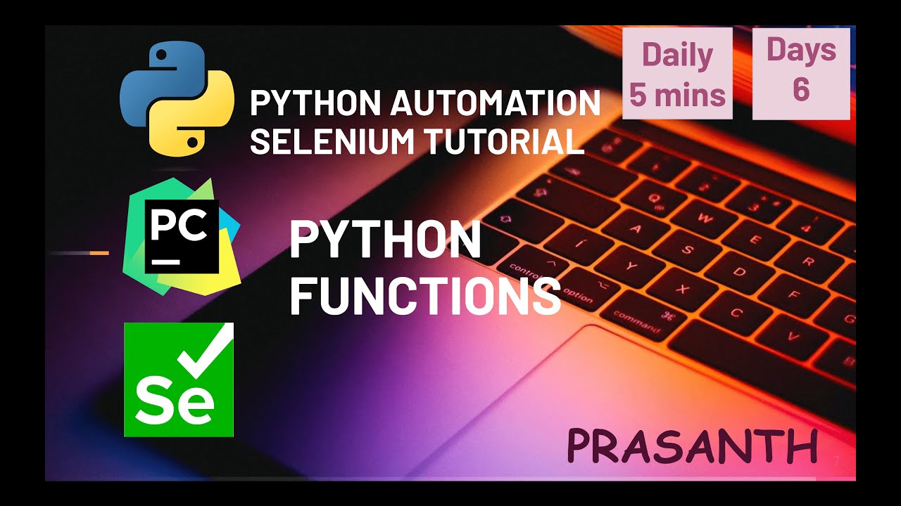 Day 6 Python Function - Selenium Python Automation Series #python #selenium #automationtesting #job