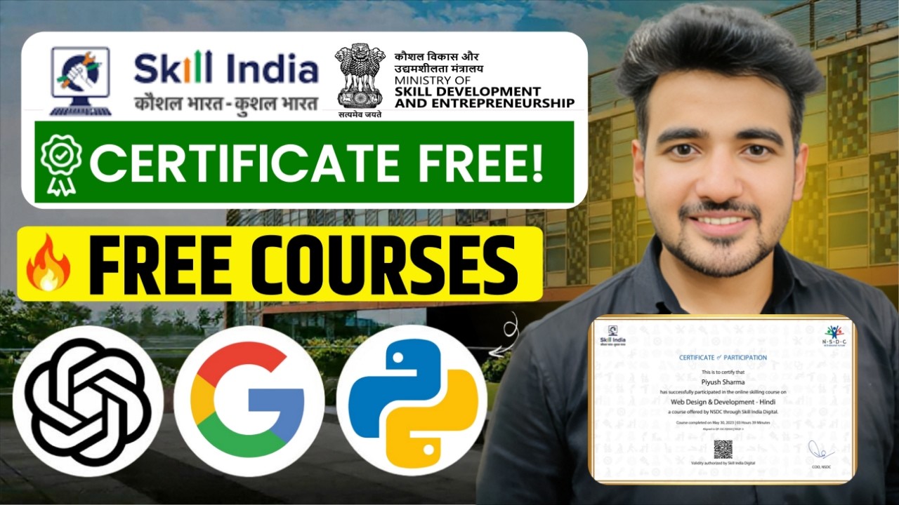 Skill India Digital Free Certification Courses | Web Development Certificate in 5 Minutes!
