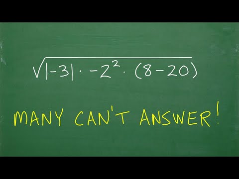 square root of (absolute value of – 3 times negative 2 squared times (8 minus 20))=?