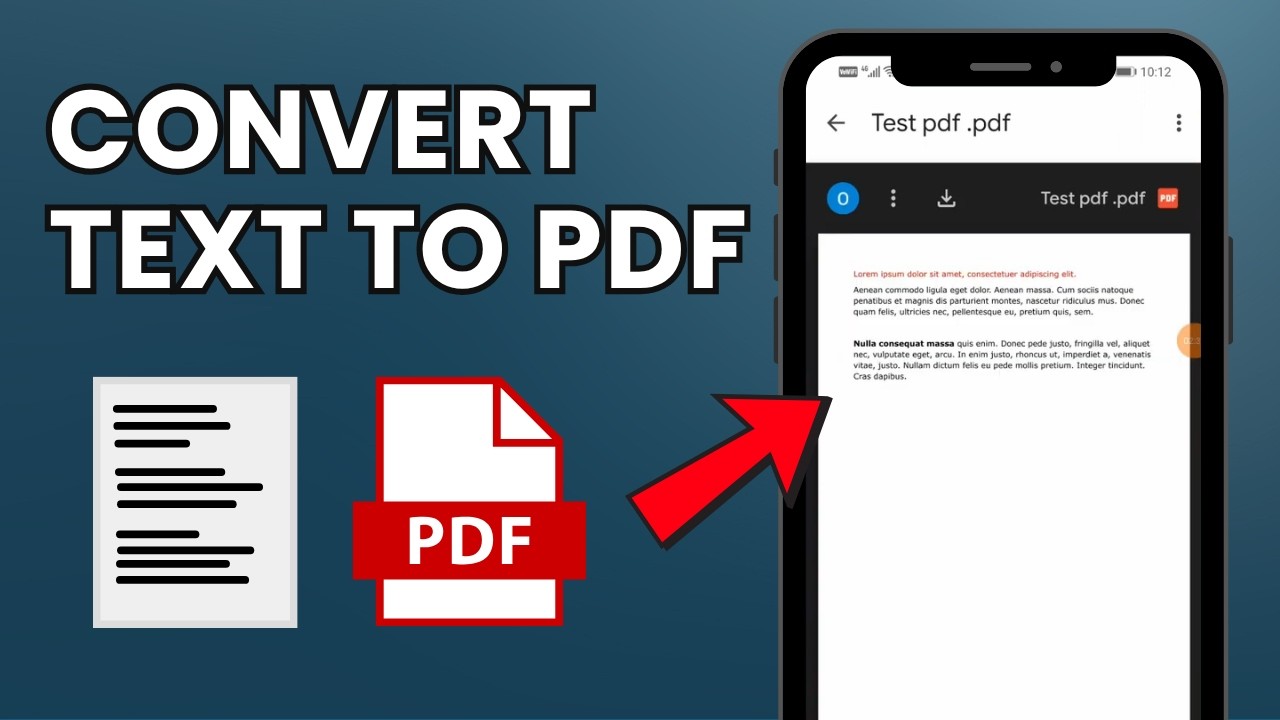 How To Convert Text To PDF in Mobile | Easy & Free Method