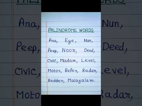 Palindrome words.Do you know? #englishlearning #shorts #Palindrome_words
