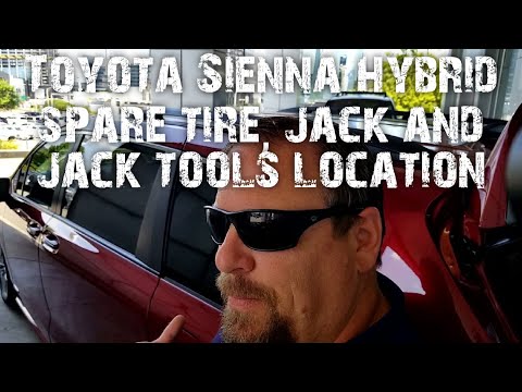 Toyota Sienna hybrid spare tire, jack and jack tools location