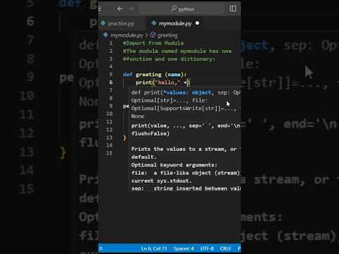 Import from module #python #pythonprogramming #coding #code #pythoncoding #programming