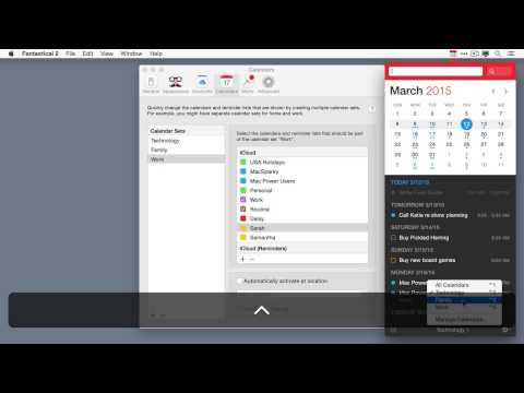 Fantastical 2 for Mac - Calendar Sets