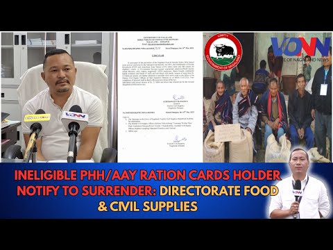 INELIGIBLE PHH/AAY RATION CARDS HOLDER NOTIFY TO SURRENDER: DIRECTORATE FOOD & CIVIL SUPPLIES