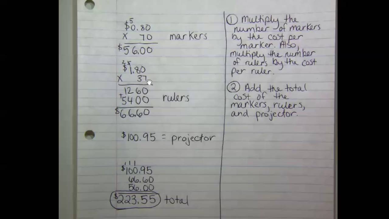 Word problem with decimal addition and multiplication